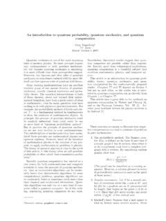 An Introduction To Quantum Probability Quantum An Introduction To