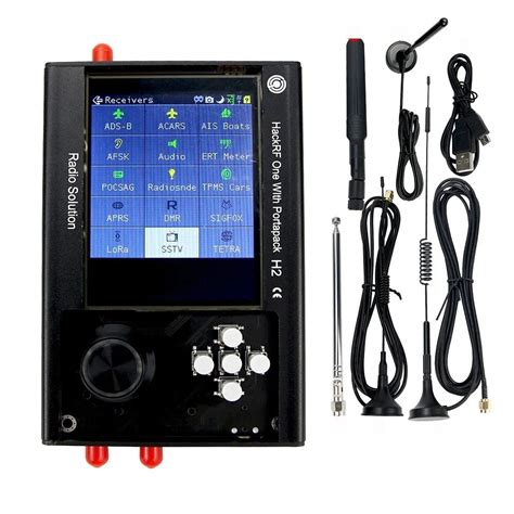 New Portapack H2 And Hackrf One Sdr Software Defined Radio 1mhz 6ghz Assembled With Antennas
