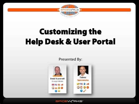 Customizing Help Desk And User Portal