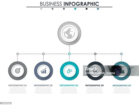비즈니스 데이터입니다 프로세스 차트입니다 그래프 다이어그램 5 단계 옵션 부품 또는 프로세스의 추상 요소 프레 젠 테이 션에 대 한 벡터 비즈니스 템플릿입니다