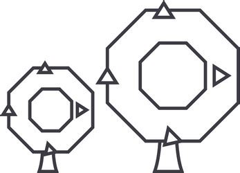 Gardener Line Icon Concept Linear Royalty Free Vector Image