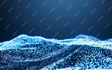 Premium Photo Abstract Glowing Particles 3d Rendering