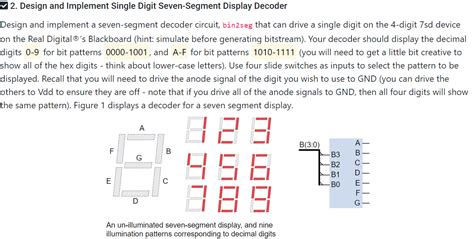 Solved Design And Implement Single Digit Seven Segment Chegg