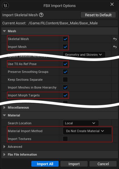 importing character fbx files