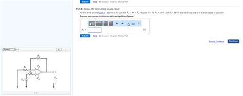 Solved Part A Calculating The Output Voltage Of A Chegg