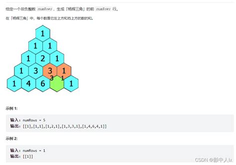 帕斯卡三角形returncolumnsizes Mallocsizeofint Numrows Csdn博客