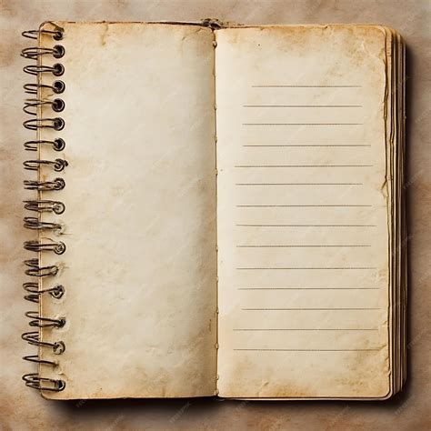 Vintage Diary Background With Blank Pages Premium Ai Generated Image