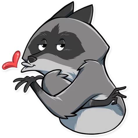 Набор стикеров для Telegram «Енот Елисей»