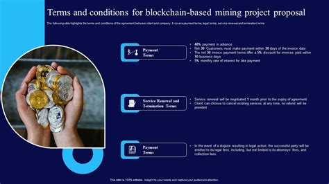 Terms And Conditions For Blockchain Based Mining Project Proposal Ppt