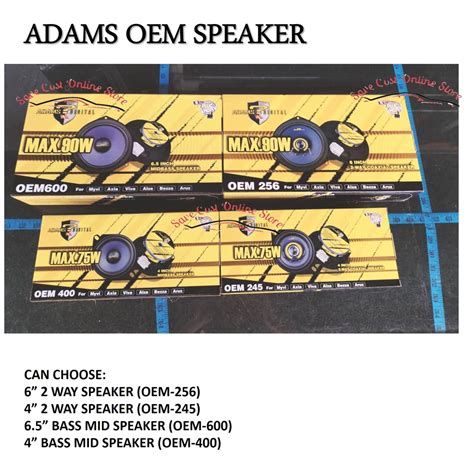 Adams Digital Adam Digital Oem Car Speaker Kereta Plug And Play Perodua