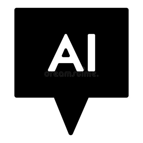 Chat Solid Icon Artificial Intelligence Vector Illustration Isolated