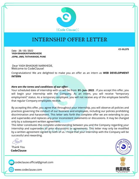 Yash Narkhede On Linkedin Webdevelopment Intern Codeclause