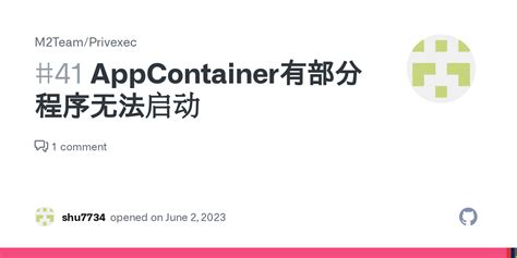 AppContainer有部分程序无法启动 Issue M Team Privexec GitHub