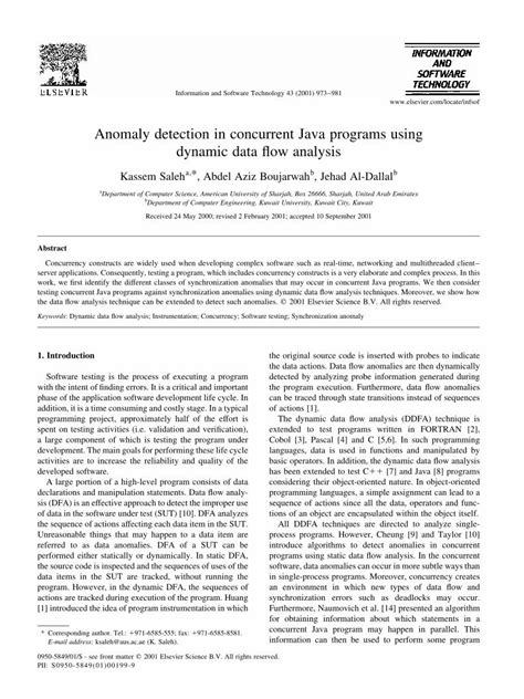 pdf anomaly detection in concurrent java programs using dynamic data