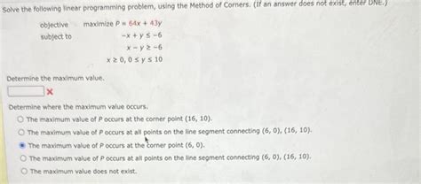 solved solve the following linear programming problem using