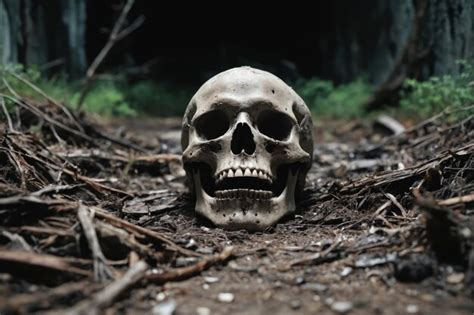 Abandoned Object In A Forest Pathway Premium Ai Generated Image