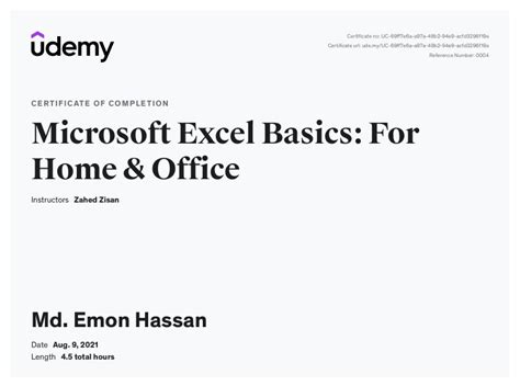 md emon hassan on linkedin i have completed my excel basics course