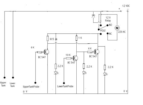 Motor Dry Running Tank Overflow Water Level Controller Circuit