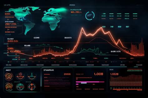 Premium Ai Image Futuristic Finance Digital Market Graph User Interface With Diagram