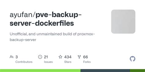 issues · ayufan pve backup server dockerfiles · github