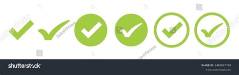 Check Mark Vector Icon Set Correct Stock Vector Royalty Free 2462047749 Shutterstock
