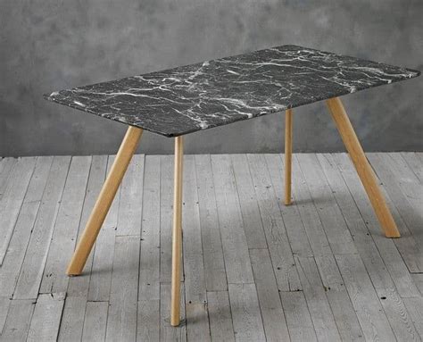 Martil Black Marble Effect Dining Table 22ld520