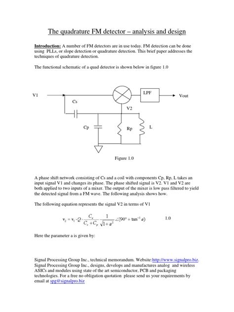 Quadrature Detection Pdf