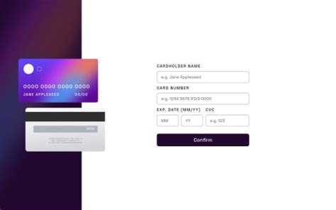 Frontend Mentor Interactive Card Details Form Coding Challenge Solution