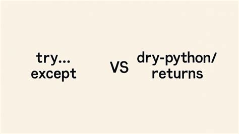 Error Handling Strategies Dry Pythonreturns Vs Traditional Tryexcept