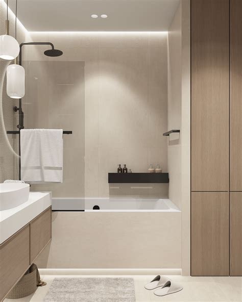 Квартира в современном минимализме стиле для семьи Дизайн плитки в ванной Квартира Ванная стиль