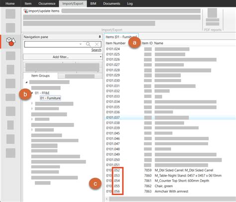 Editing Of Item Numbers