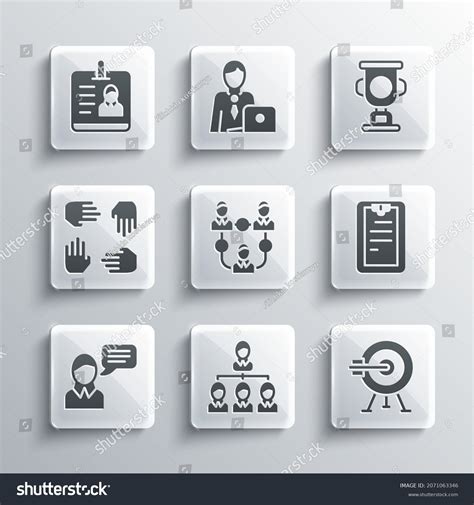 Set Hierarchy Organogram Chart Target Arrow Stock Vector Royalty Free Shutterstock