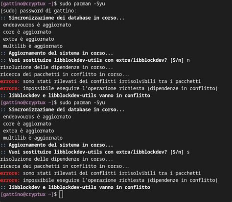 Error Tonight In The Update Libblockdev Libblockdev Utils Pacman Aur Helpers Endeavouros