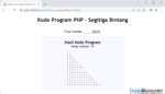 Kode Program PHP Membuat Pola Segitiga Bintang