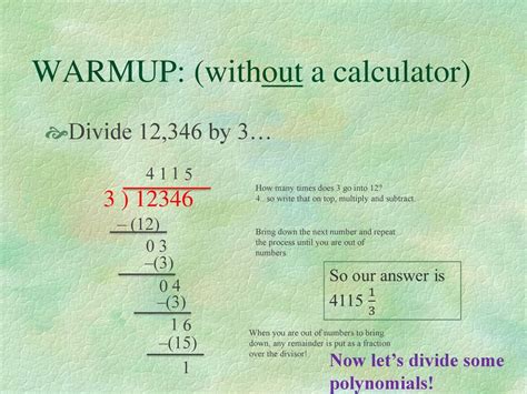 Dividing Polynomials: Long Division - ppt download