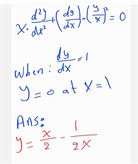 Solved Solve The Following Quadratic Differential Equation