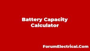 Battery Capacity Calculator