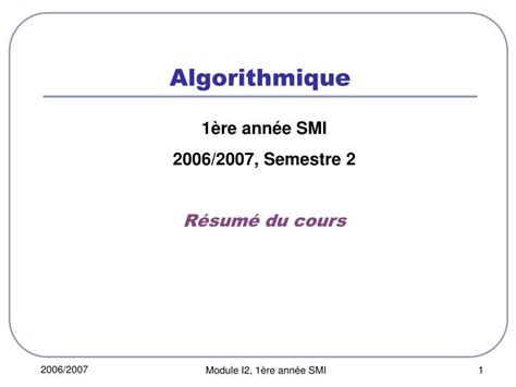 Ppt Algorithmique Powerpoint Presentation Free Download Id4407649