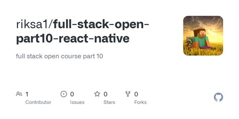 Github Riksa Full Stack Open Part React Native Full Stack Open Course Part