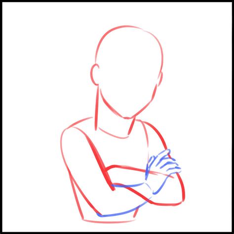 动漫人物抱胸姿势怎么画？教你交叉抱胸的姿势画法技巧！ 手臂