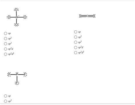 Solved Determine The Hybridization Of The Central Atom For Chegg