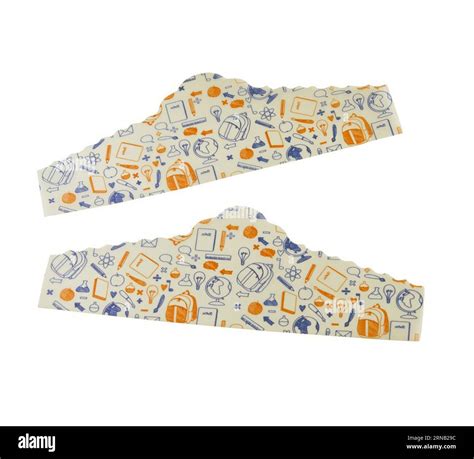 Paper Confectionery Napkin With School Pattern Isolated Over White
