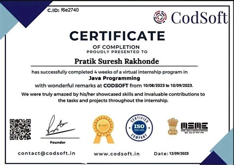 Pratik Rakhonde On Linkedin Connections Java Internshipcomplete