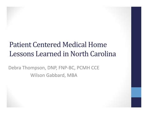 Pdf Patient Centered Medical Home Lessons Learned In