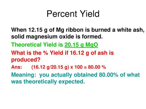 Theoretical Yield Definition