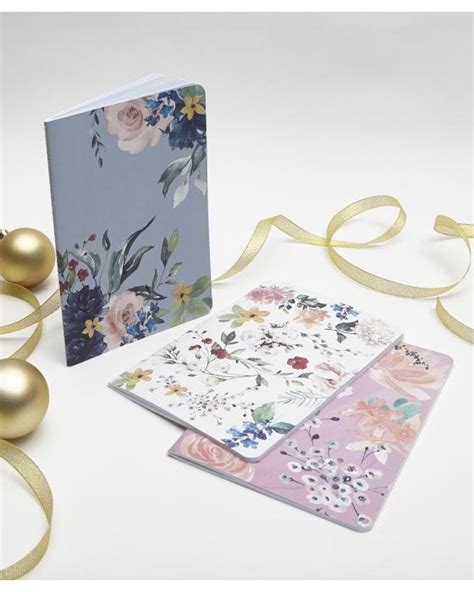 Set Of Floral A Notebooks Damart Co Uk