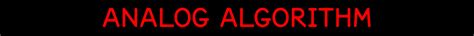 analog algorithm behance