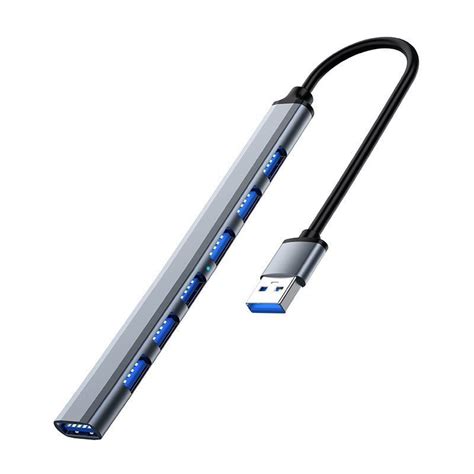 Usb One To Seven Extender High Speed Aluminum Alloy Hub Hub 7 Port Expansion Dock Splitter