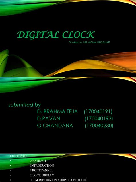 Digital Clock Pdf Computer Programming Digital Technology