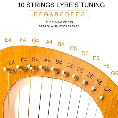 10 String Lier Harp Mahonie String Instrument Met Grandado